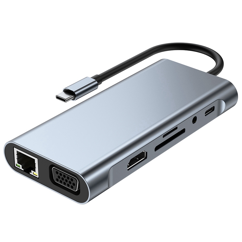 11 In 1 USB3.0 Vga Rj45 Hub Adapter Met 4K Hdmi-Co... – Grandado