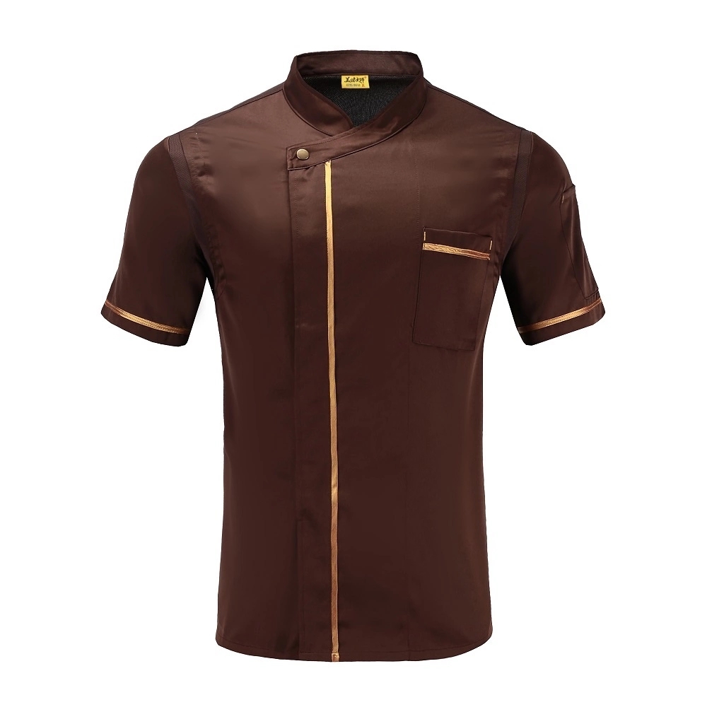 Summer Gold Line Short Sleeved Chef Uniform Housew... – Grandado