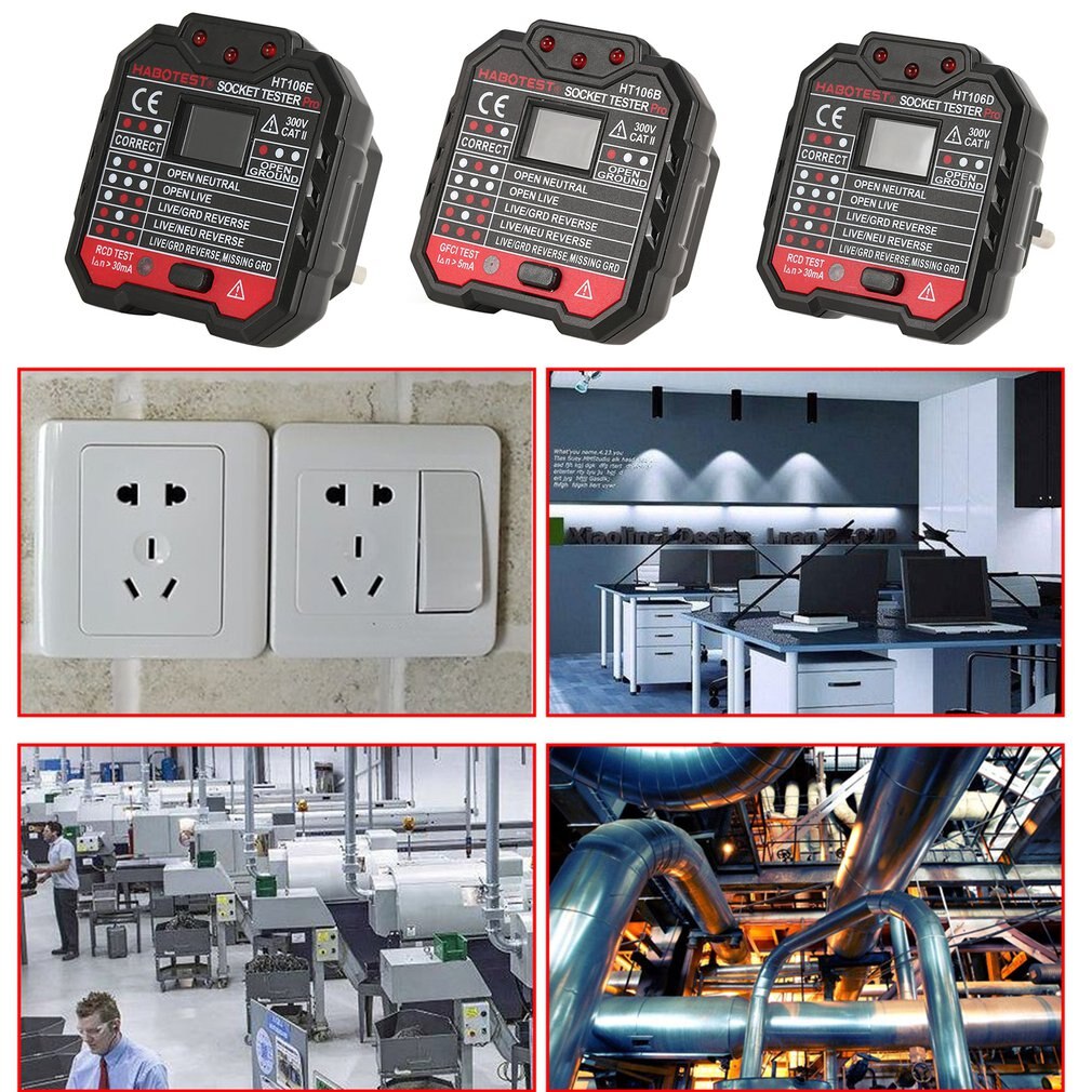 HT106 Socket Tester Pro Voltage Test Socket Detect... – Grandado