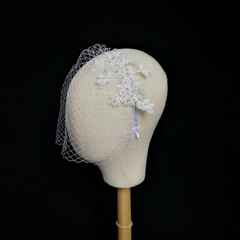 Surface Mesh Pearl Headband Bridal Headdress Makeu... – Vicedeal