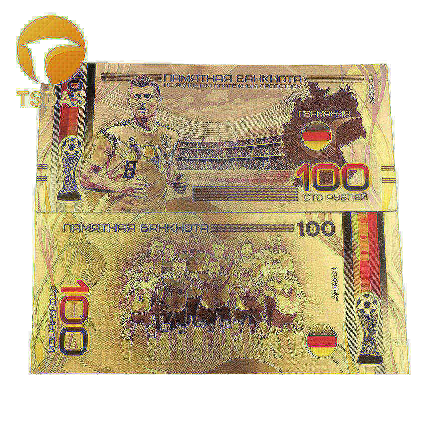 Gekleurde Goud Bankbiljet Rusland 200 Roebel 999 P... – Vicedeal