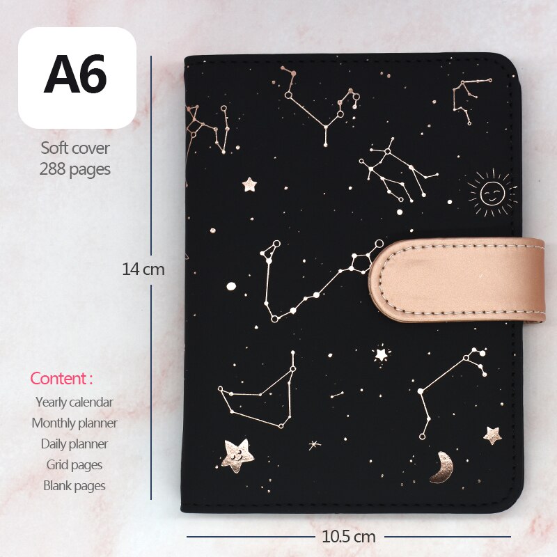 Agenda 2022 Planner Notebook Undated Starry sky A6... – Grandado