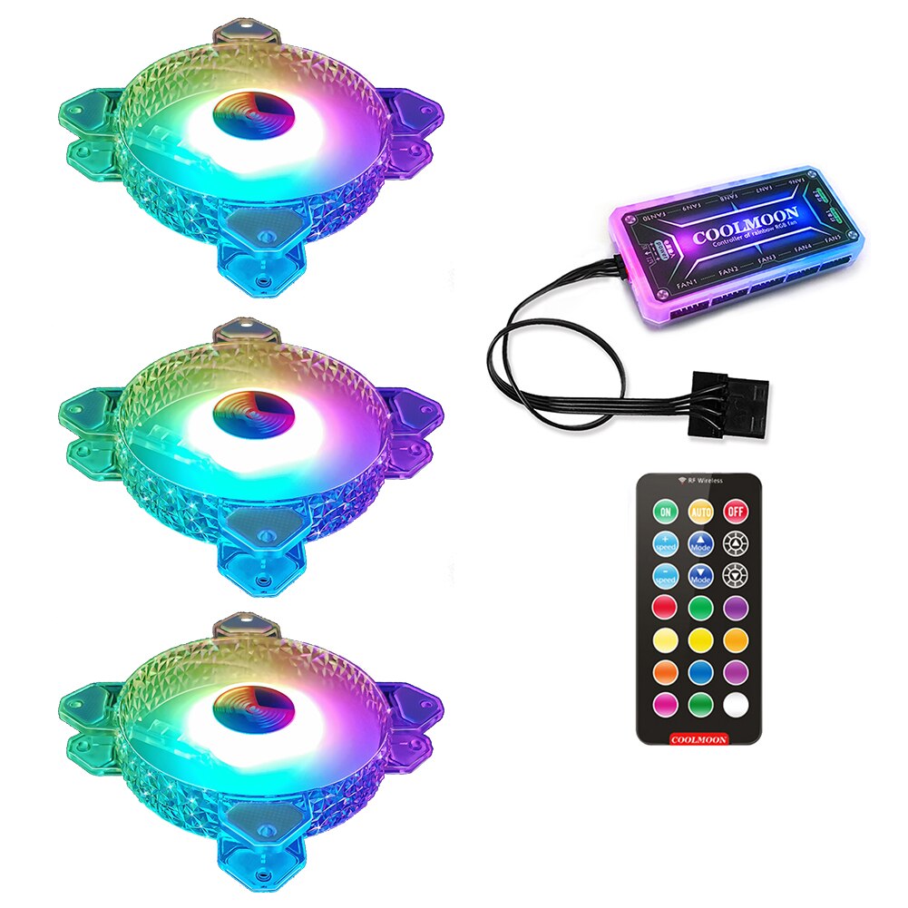 COOLMOON 12cm 6pin PC Case Fan Heatsink RGB Lighti... – Vicedeal