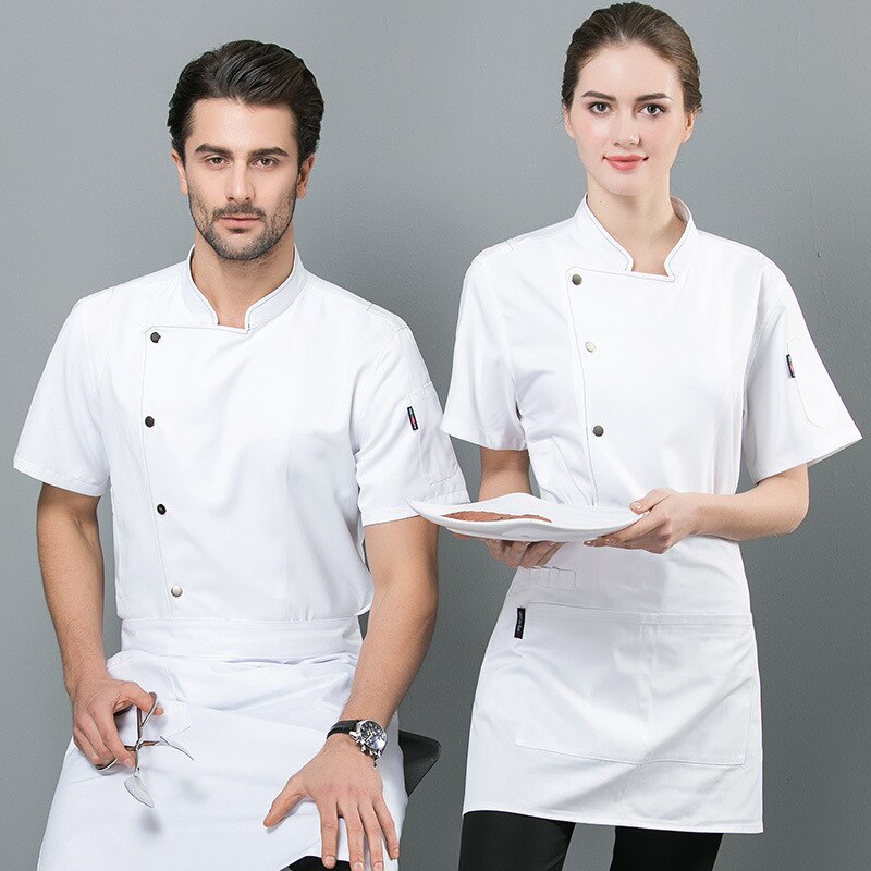 Chef's short-sleeved hotel restaurant kitchen kitc... – Vicedeal