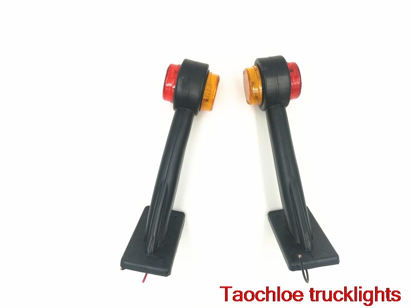 2 X long 2'' red amber truck amp 12V 24v double fa... – Grandado