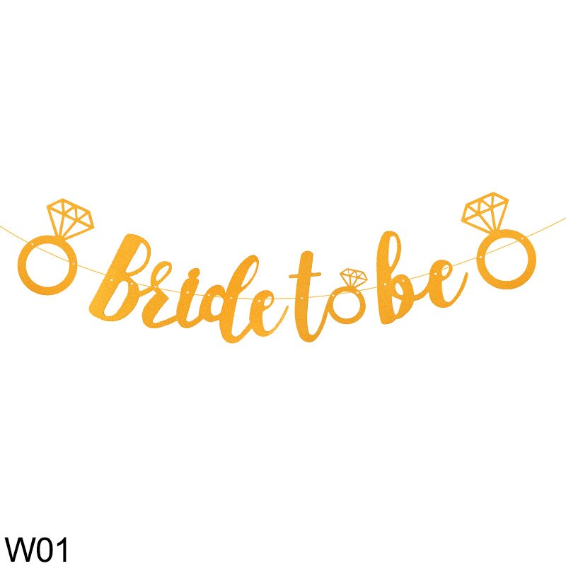 1Pc Bride to be Paper Gold Bunting Garland Banners... – Vicedeal