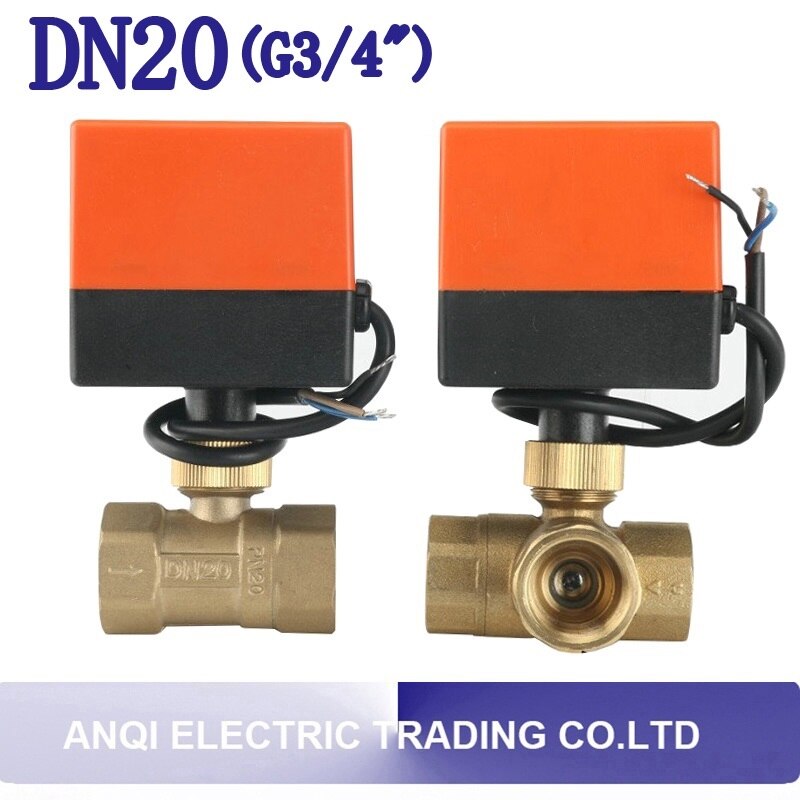 DN20(G 3/4") AC220V 3 way 3 wires electric actuato... – Grandado