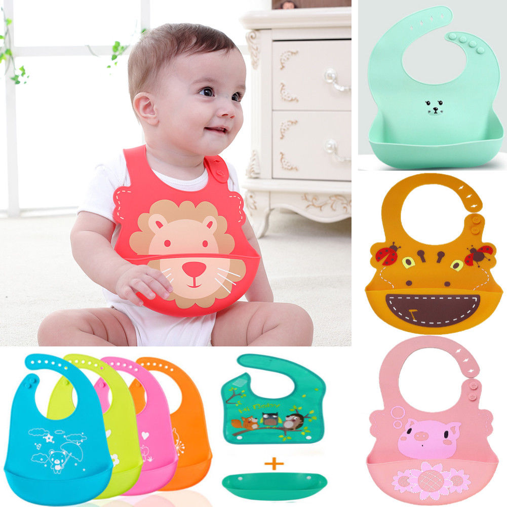 Multi-style Cartoon Bibs Baby Kid Bib Wipe Clean F... – Vicedeal