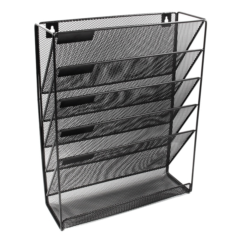 Metal Mesh Wall-Mounted azine File Rack Office Des... – Vicedeal