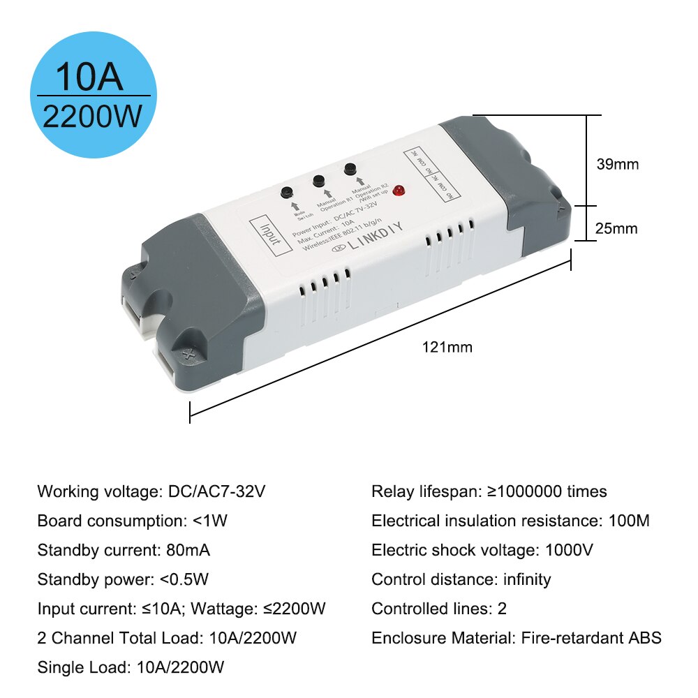 Universal Smart Wifi Switch Module DC/AC7-32V 2CH ... – Grandado