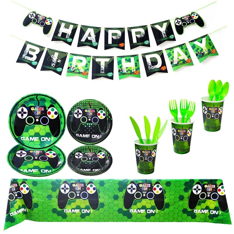 132 PCS Video Game Party Supplies for 16, Gaming B... – Grandado