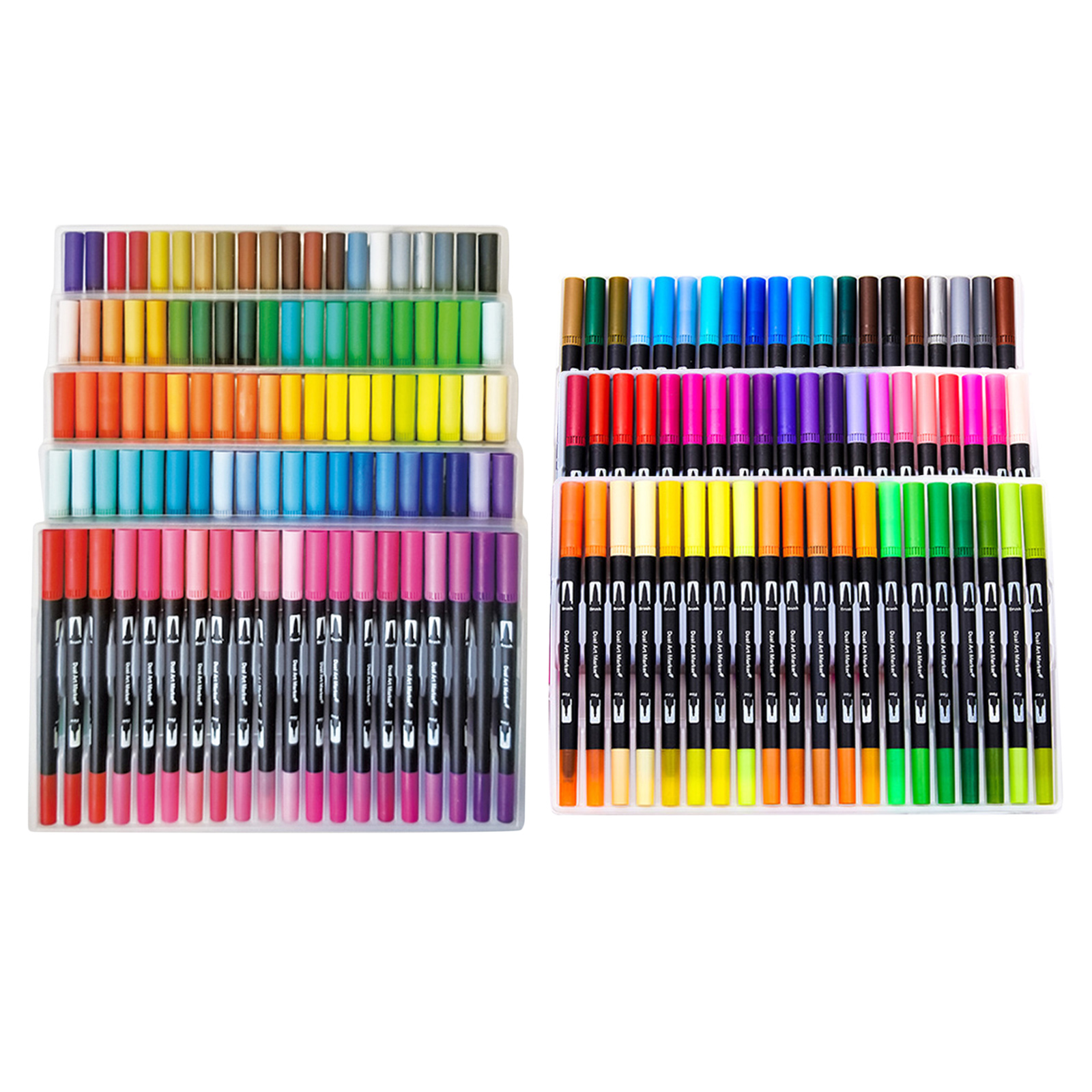 60/100 Colors Dual Tip Brush Pen Drawing Markers f... – Grandado