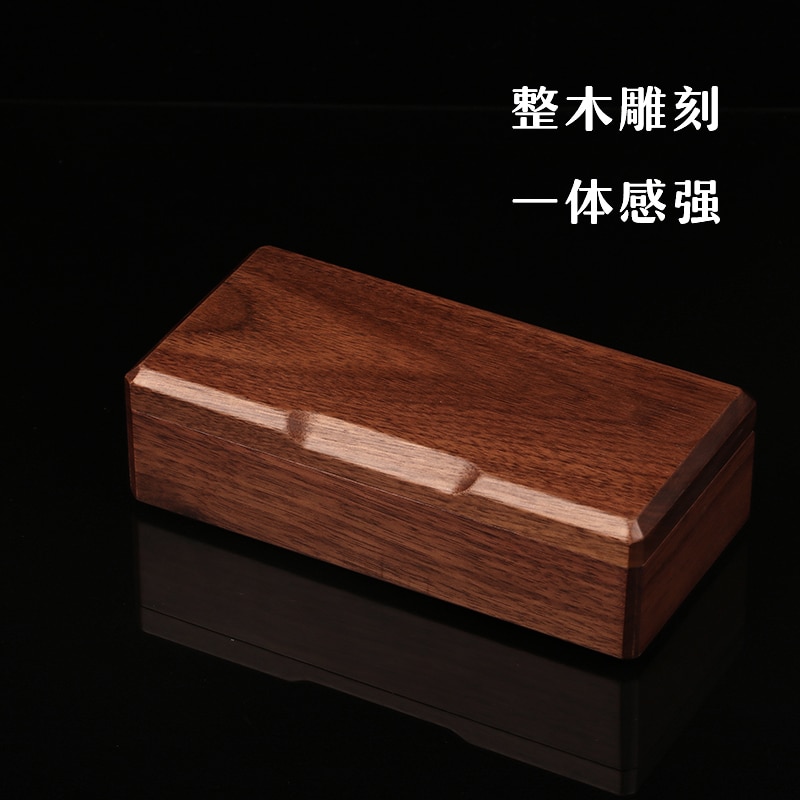 walnut wood storage box square custom pendant ring... – Vicedeal