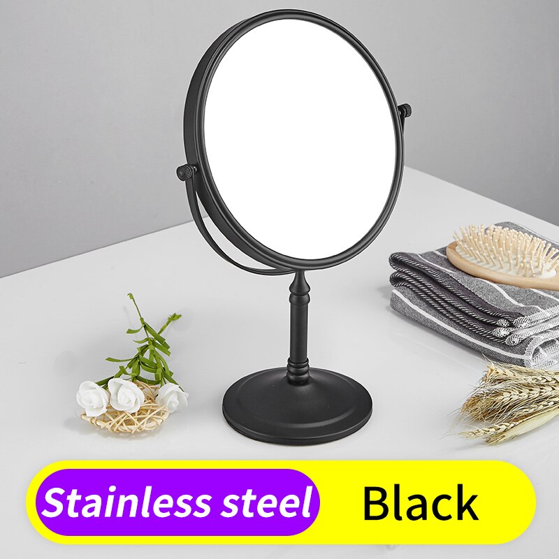 Makeup Mirror Stainless Steel Double Side Rotating... – Vicedeal