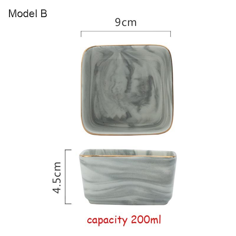 Gold Edge Plating Ceramic Oval Plate Square Sushi ... – Grandado