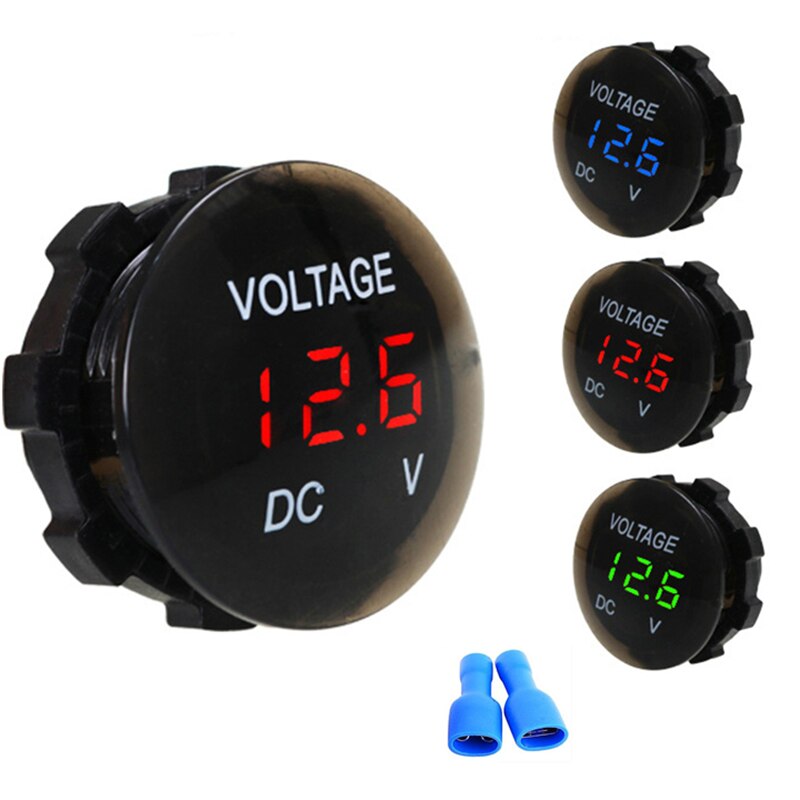 12V/24V Led Digitale Voltmeter Ronde Panel Waterdi... – Grandado