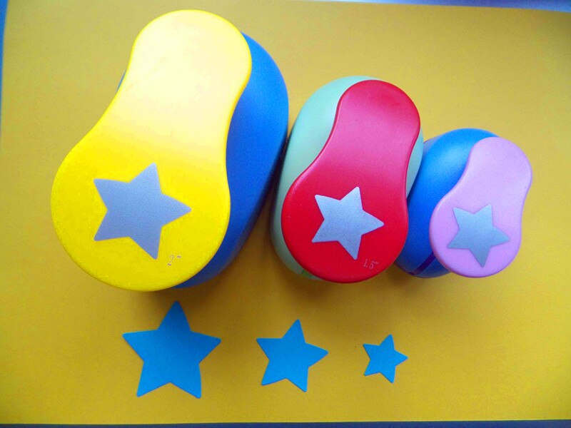 5.0cm,3.8cm,2.5cm Lucky Star Shape Craft Punch Set... – Vicedeal