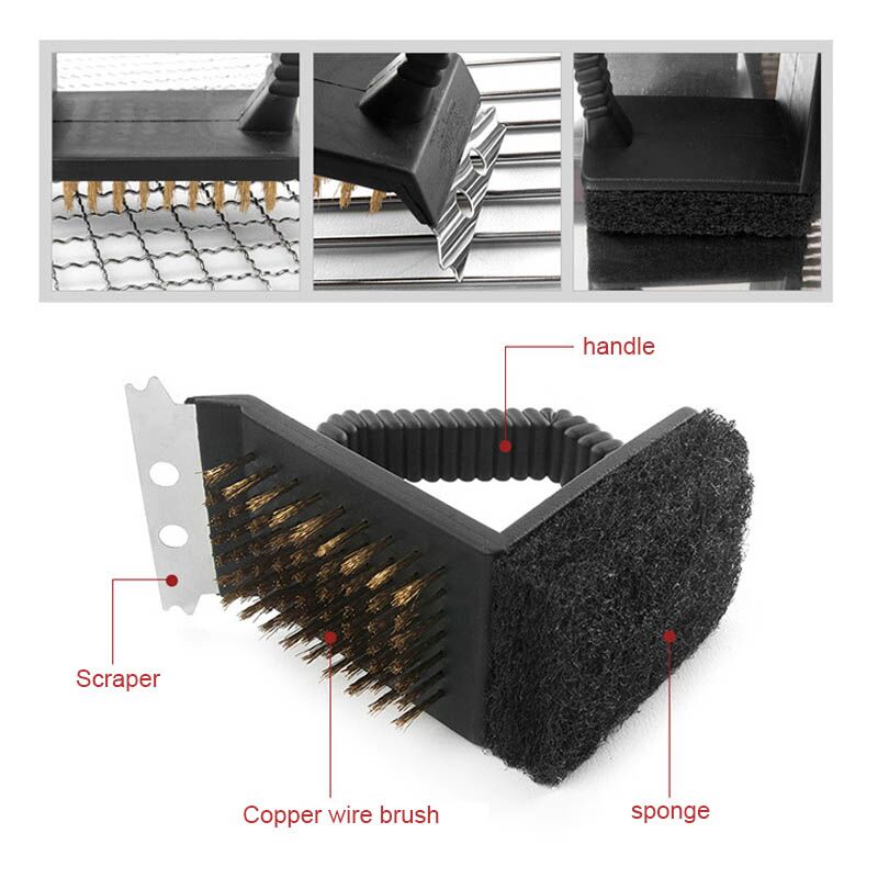 Outdoor barbecue tool cleaning brush wild BBQ oven... – Vicedeal