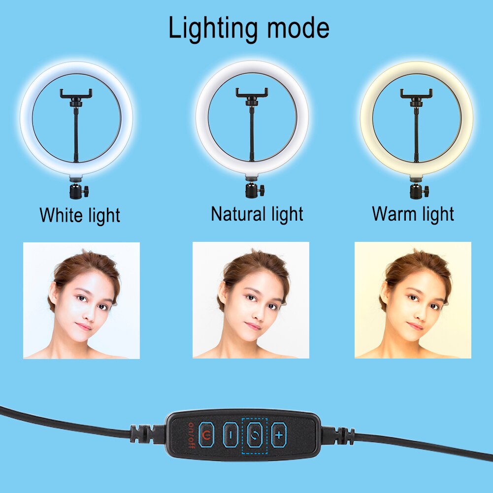 LED Selfie Annular Lamp 26cm Ring Light 10'' Video... – Grandado