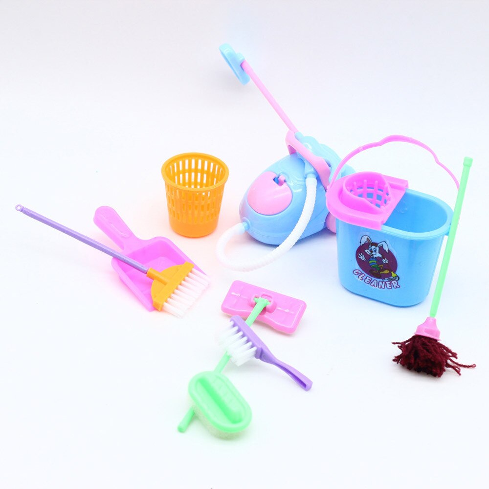 9pcs Dolls Pretend Play Toy Cleaning Kit for Dolls... – Grandado