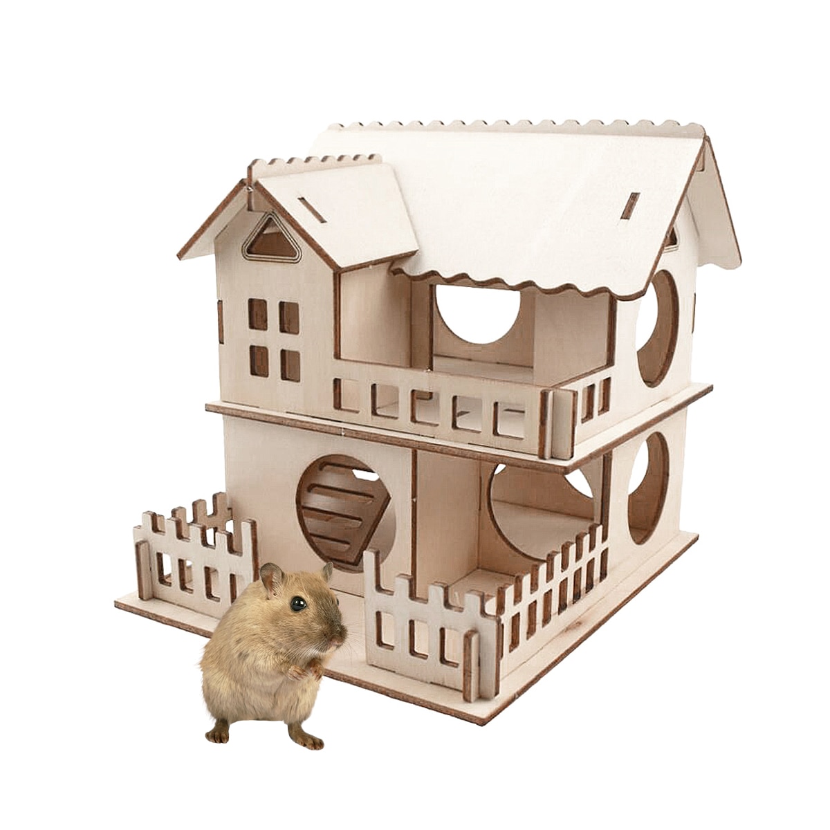 Houten Cabine Hamster Huis Schattige Huisdier Hut ... – Grandado