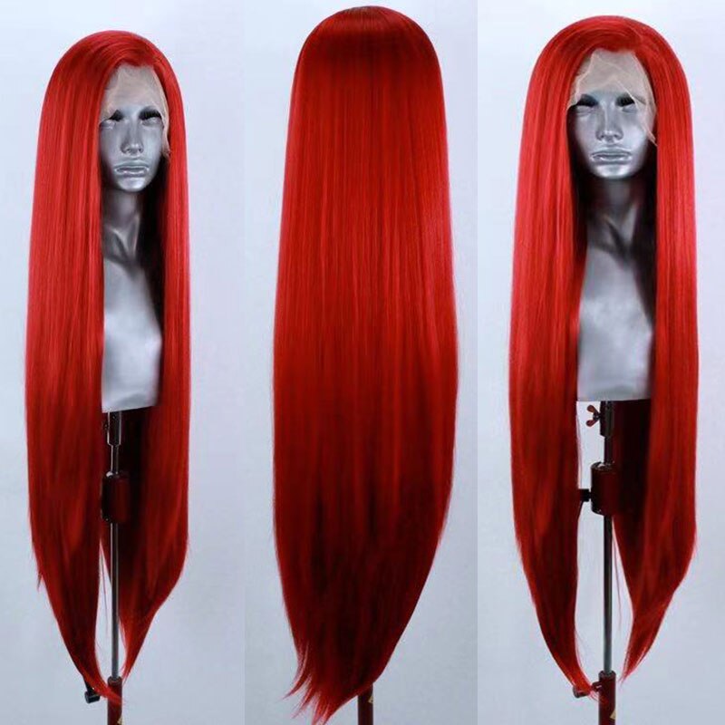 Bombshell Fire Red Hair Synthetic Lace Front Wig S... – Grandado