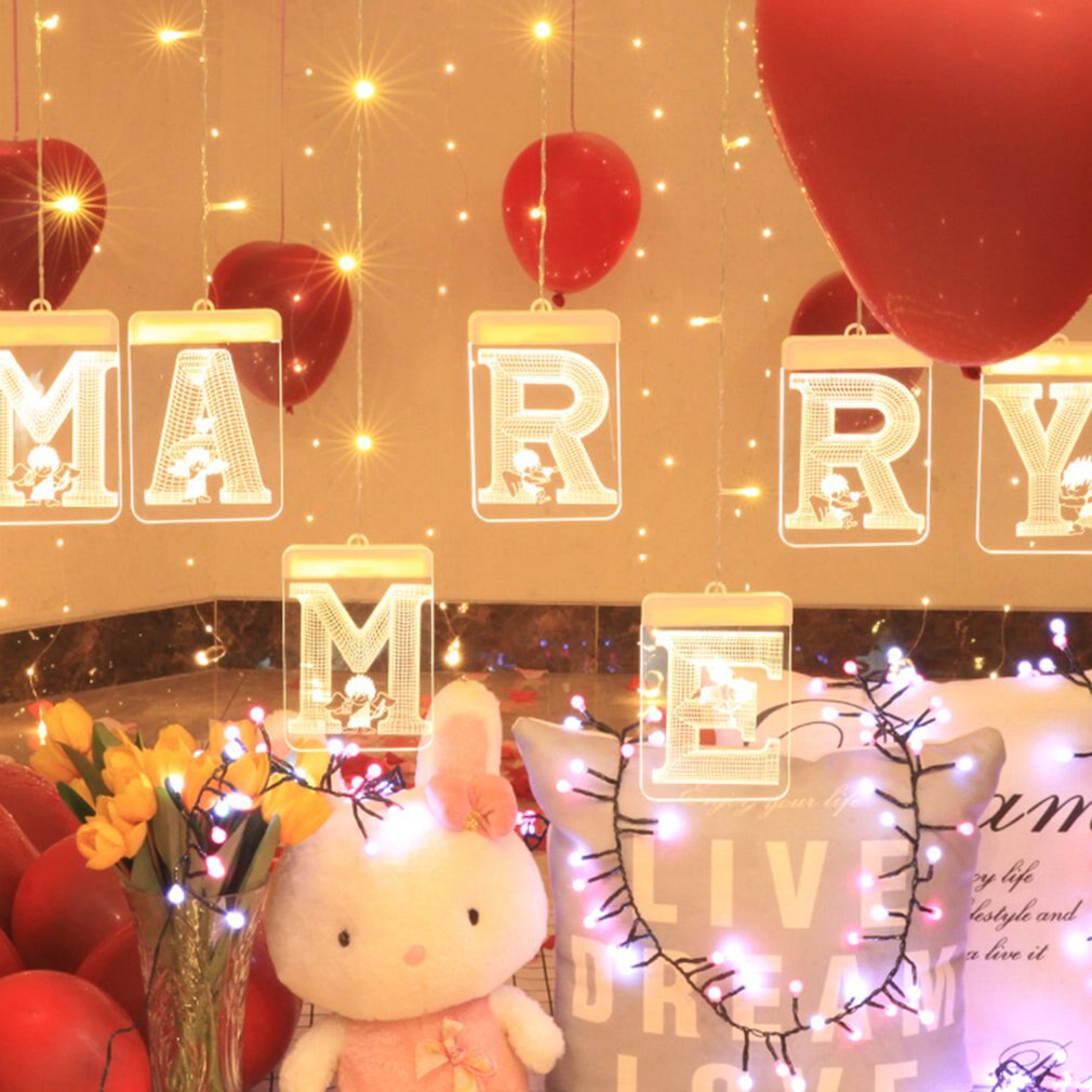 3D three-dimensional Illuminated letters Light sus... – Grandado