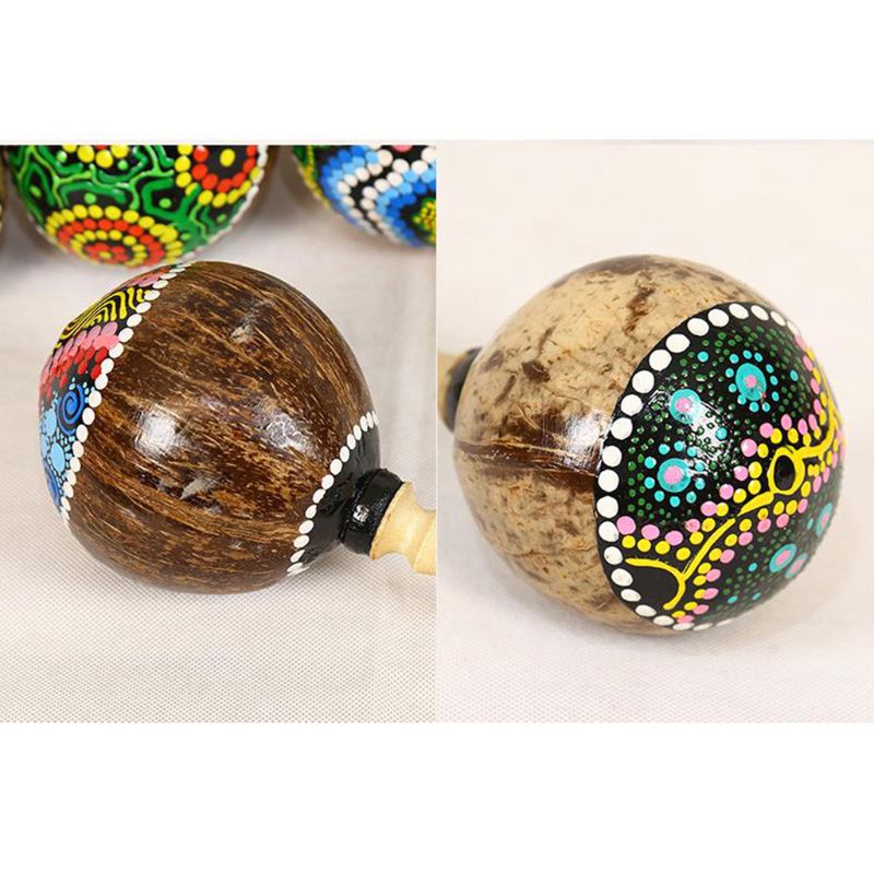 Coconut Shell Sand Hammer Shaker Gourd Kashaka Ind... – Grandado