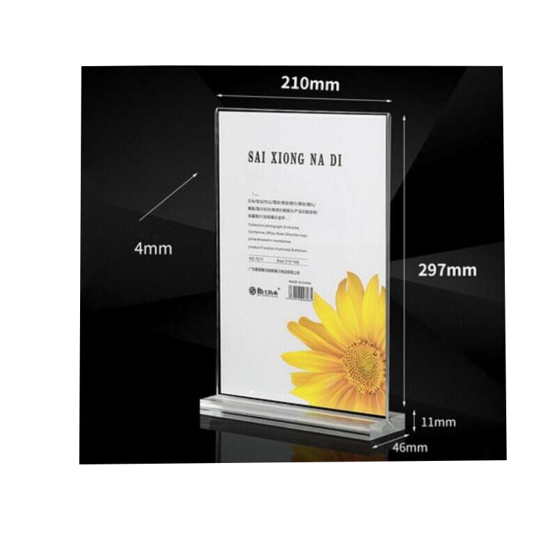 Table sign clear acrylic display card A4/A5 table ... – Vicedeal