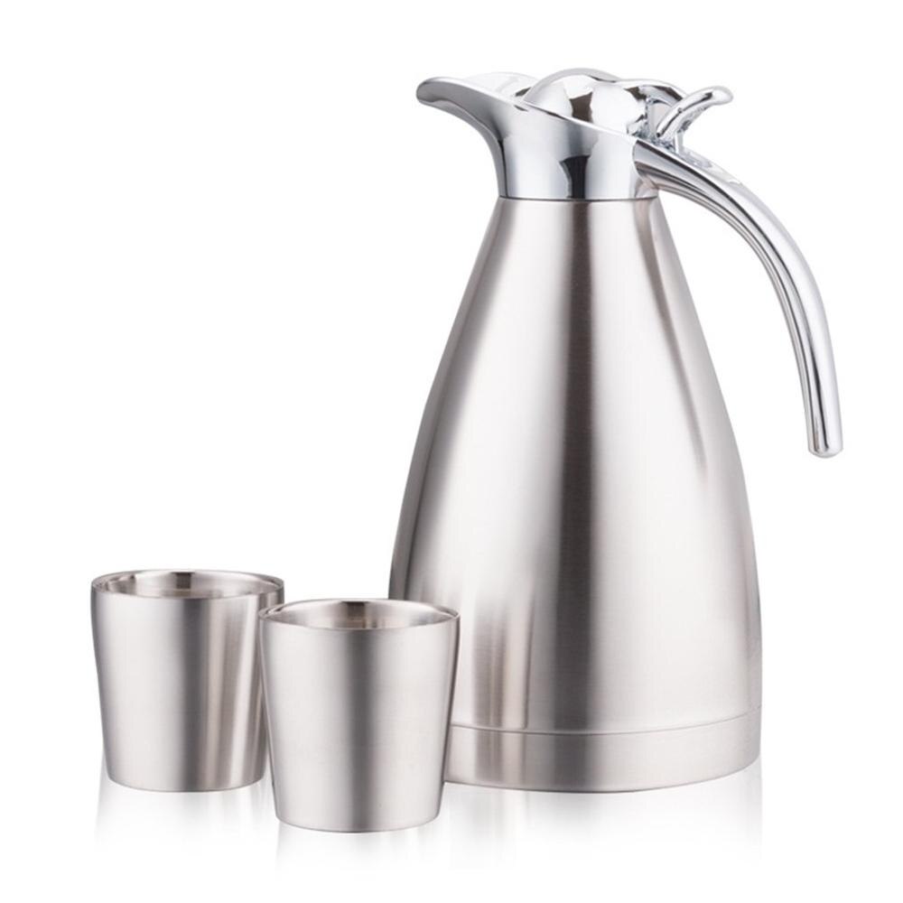 Red/Silver Stainless Steel Insulation Pot Set Euro... – Grandado