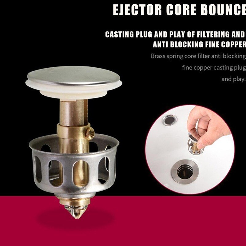 Bounce Drain Filter No Overflow Pop Up Bathroom Si... – Vicedeal