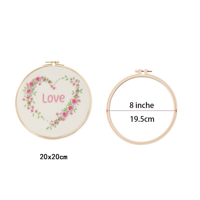 3d diy broderimaterialer pakke plante hjerte håndv... – Grandado