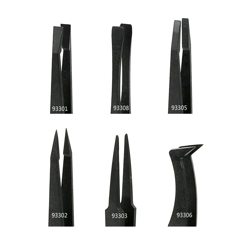 10pcs Black Plastic Pointed Tip Anti Static Tweeze... – Vicedeal