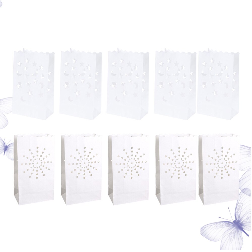 20pcs Paper Hollow Out Candle Bags Tea Light Lumin... – Grandado