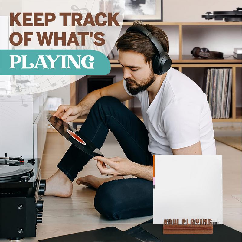 Now Playing Record Display Wood Record Rack Album ... – Vicedeal