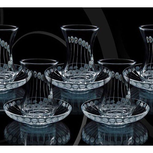 Turkish Tea Pasabahce Slim Waisted Anaconda Stone ... – Vicedeal