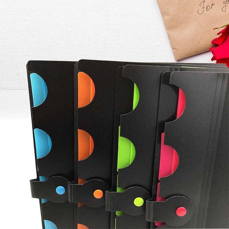 5 Grid Plastic Bestand Mappen Pakket A4 Multi-laye... – Vicedeal