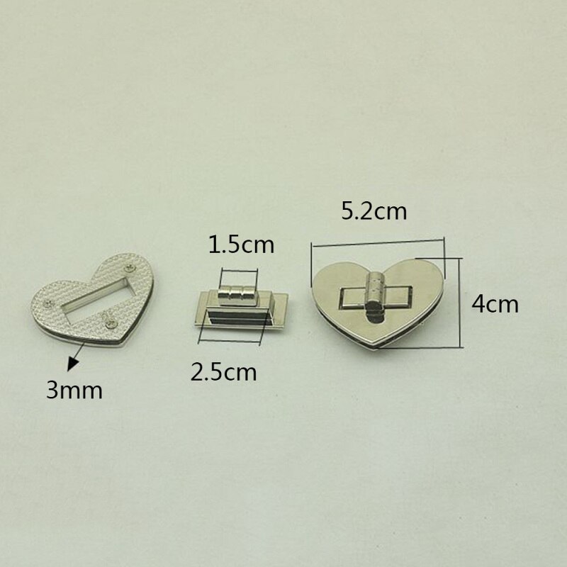 1PC Heart Shaped Metal Twist Buckle Lock For DIY H... – Grandado