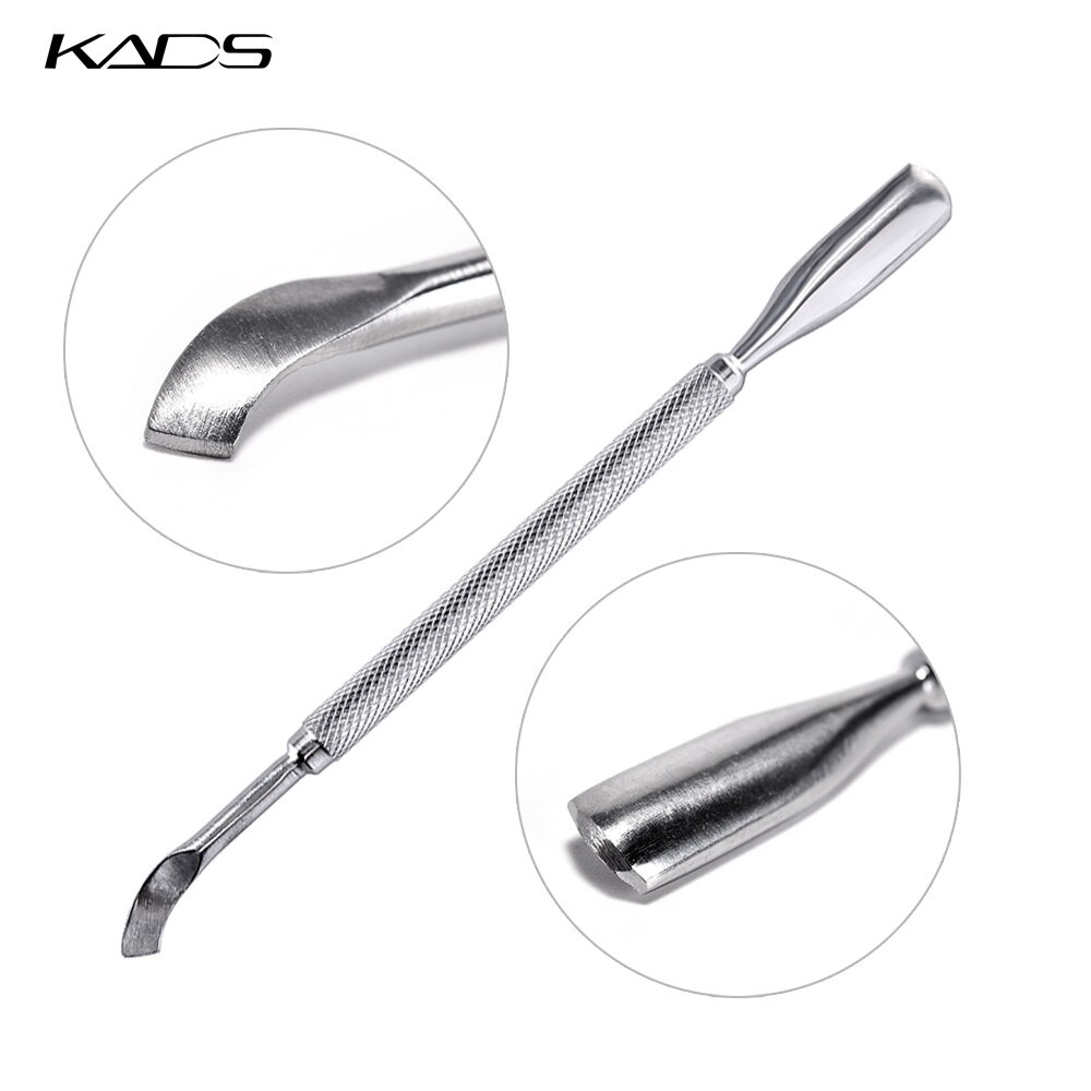 Kads 1Pcs Dual-End Rvs Nail Art Cuticle Pusher Dod... – Grandado