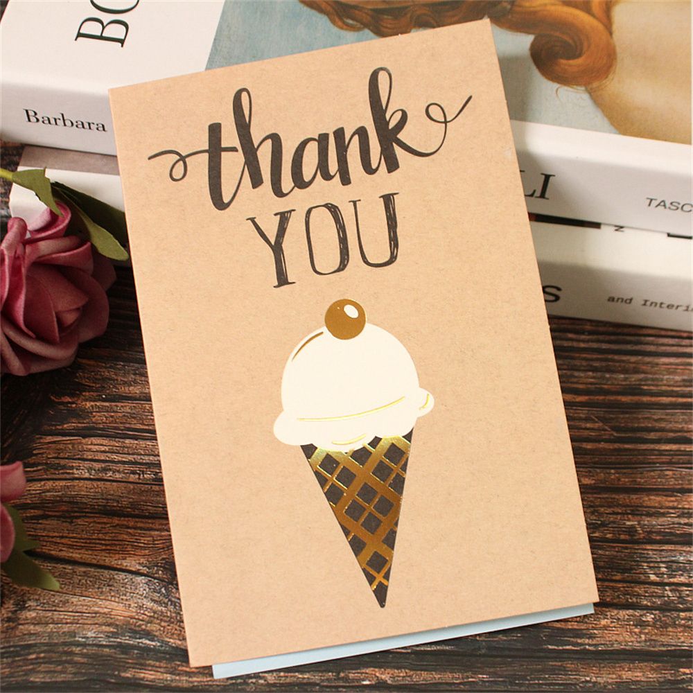 Retro Simple Kraft Paper Wishing Card Happy Birthd... – Grandado