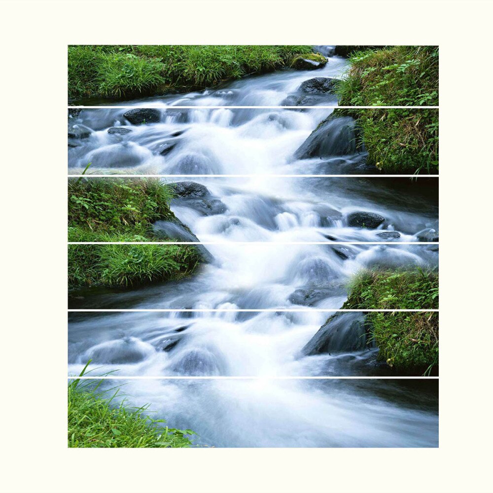 Waterfall 3D Stair Stickers Self Adhesive Staircas... – Grandado