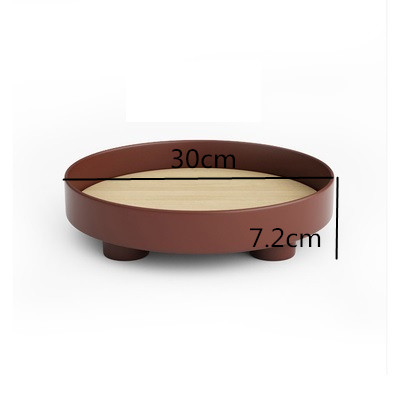 Nordic Round Plastic Tray Wooden Plastic Organize ... – Grandado