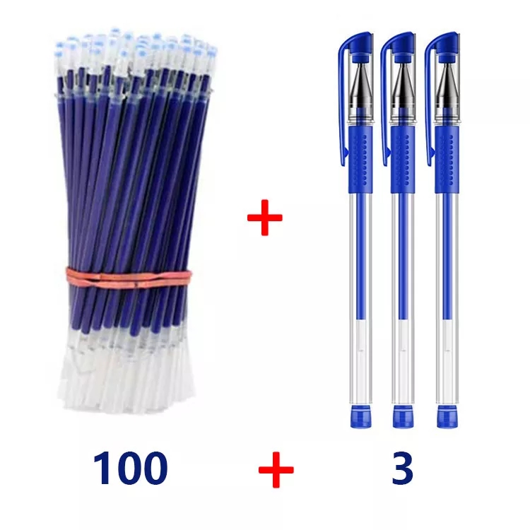 100 units / batch 0.5mm blue gel pens, gel pens an... – Vicedeal