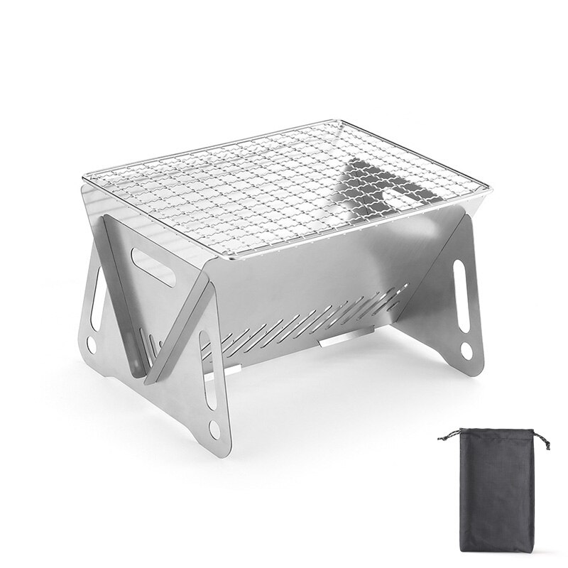 Outdoor Folding Grill Portable Stainless Steel Cha... – Grandado