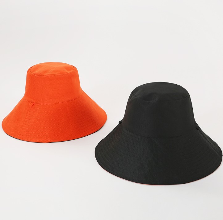 Cotton Double sided black yellow Bucket Hat Fisher... – Vicedeal
