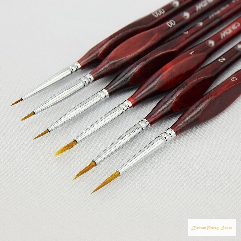 6PCS Pro Artist Miniature Paint Brush Set 000, 00,... – Grandado