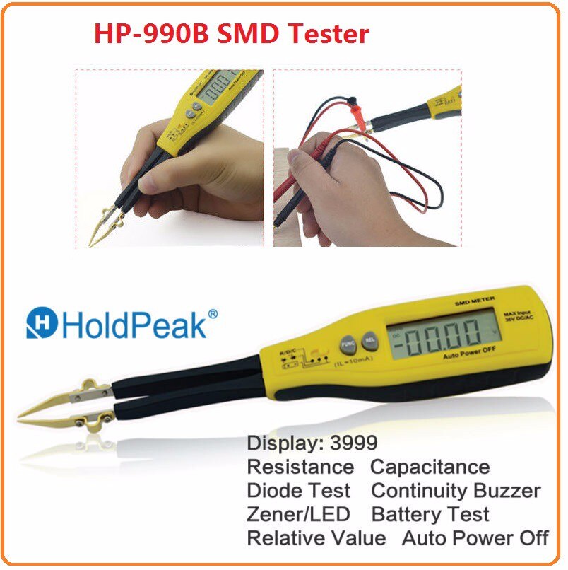HP-990B SMD Smart tweezers Resistor Capacitor Diag... – Grandado