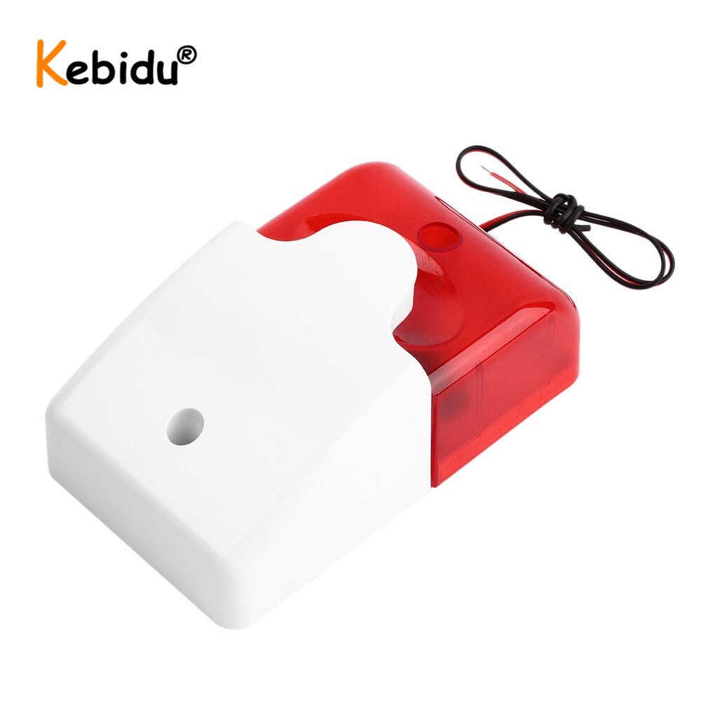 DC 12V Sound Alarm Strobe Flashing Red Light Sound... – Vicedeal