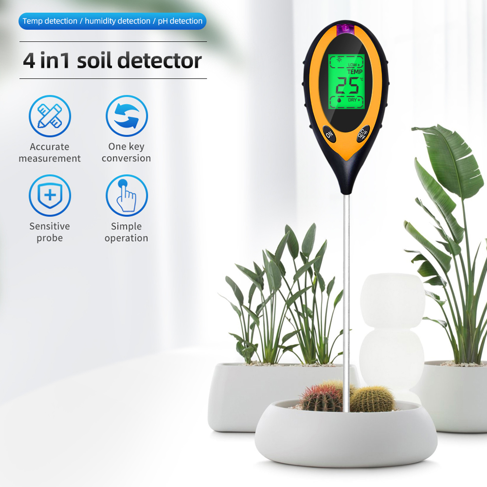 Soil PH Tester 4 In 1 Digital Soil Analyzer Multif... – Grandado
