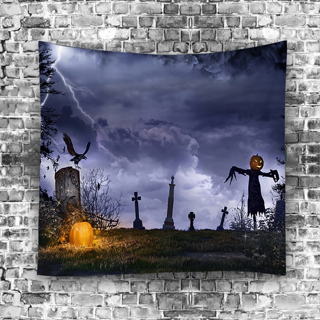 Halloween Tapestry With Skull Print Wall Tapestry ... – Vicedeal